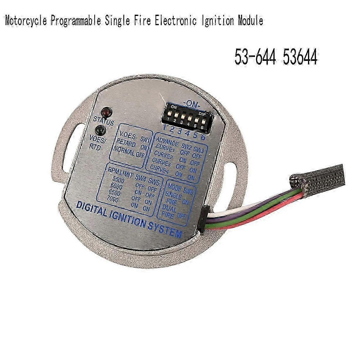 53-644 Motorcycle Programmable Single Fire Electronic Ignition Module ...