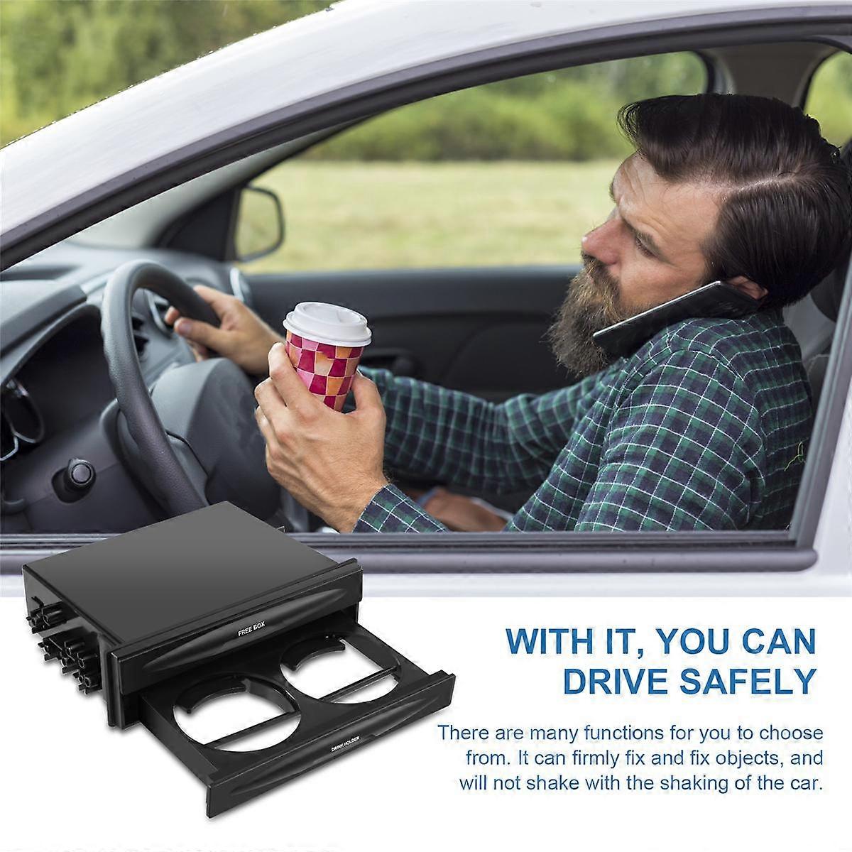 Car Auto Single Din Radio Pocket, Universal Cd Radio Pocket Drink Cup ...