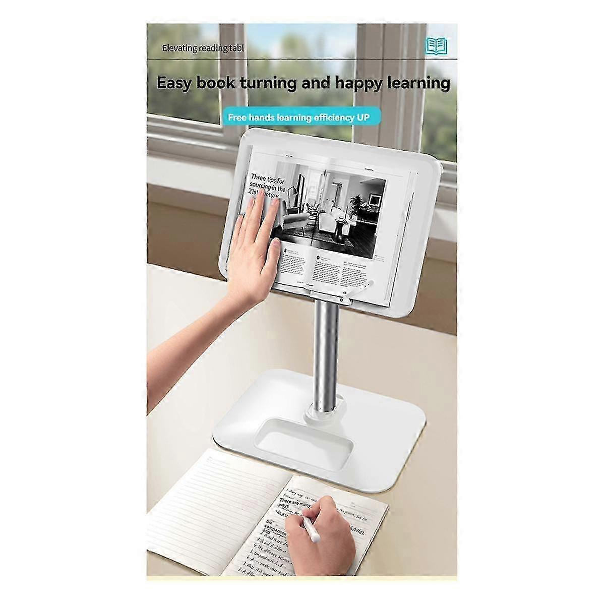 Floor Reading Stand 43-78cm Height Adjustable Tablet Stand Book Shelf ...