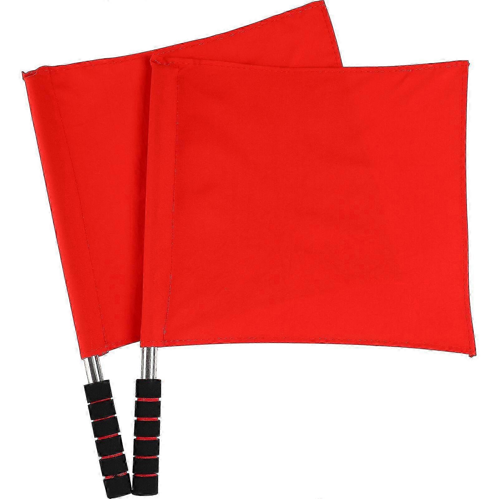 2 Pcs Referee Flags Command Flags Signal Flags Hand Waving Flags For Game Match Competition ...