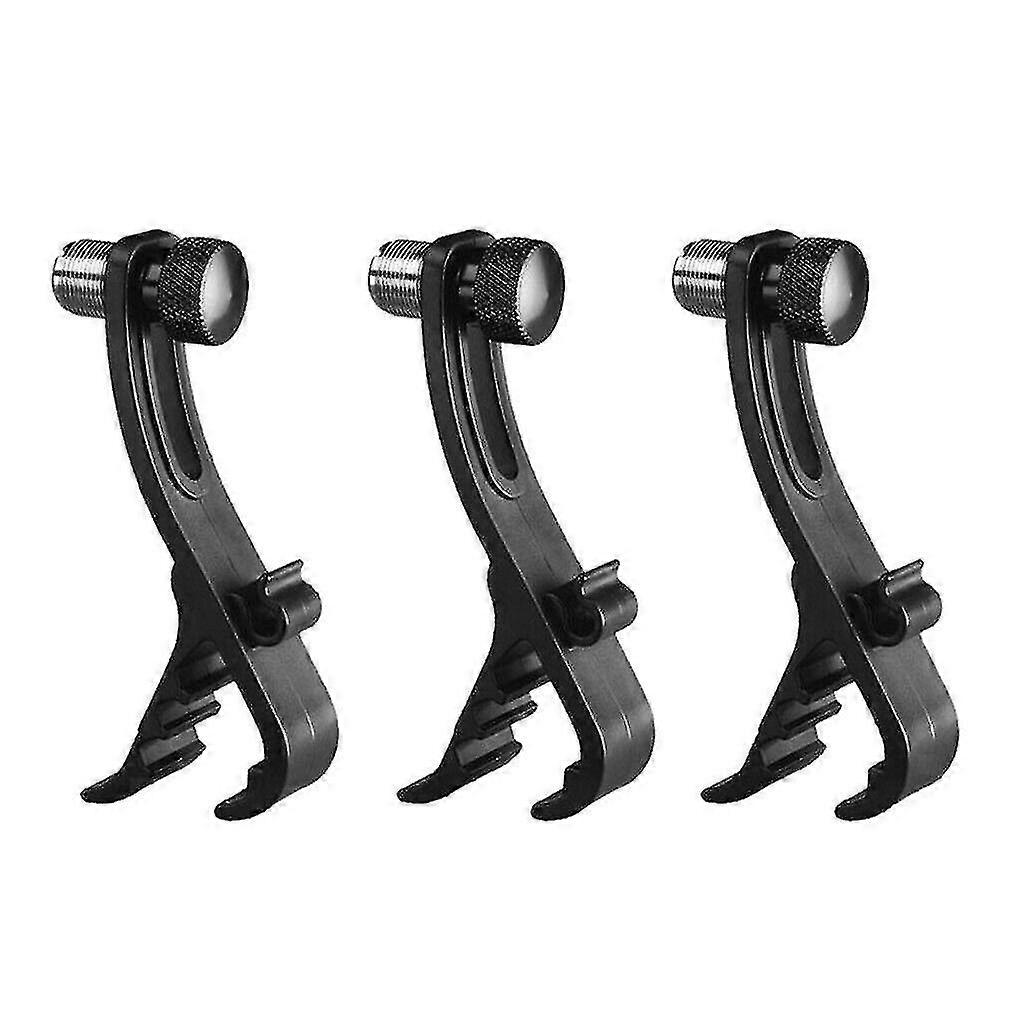 6x Shockproof Microphone Drum Rim Clip Tom Snare Mount Mic Clamps ...