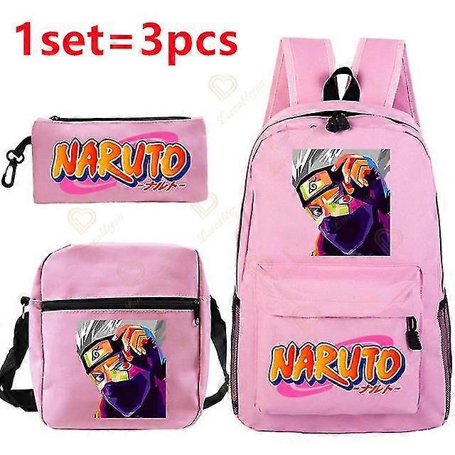 School Bags Naruto Backpacks Set Primary School Anime Backpack Kids ...