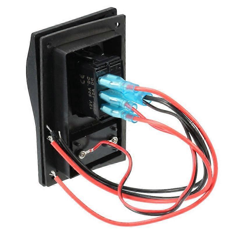12-24V LED Dual Battery Test Panel Rocker Switch Car Truck Marine Boat ...