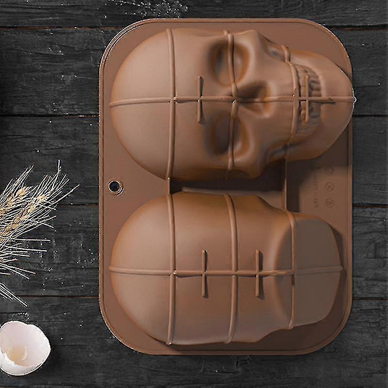 Large Realistic Silicone Skull Cake Mould Diy Baking Cake Mold For ...