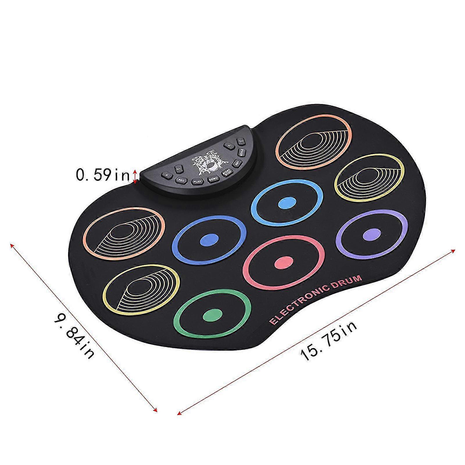 Electronic drum kit, foldable silicone hand roll electronic drum roll ...