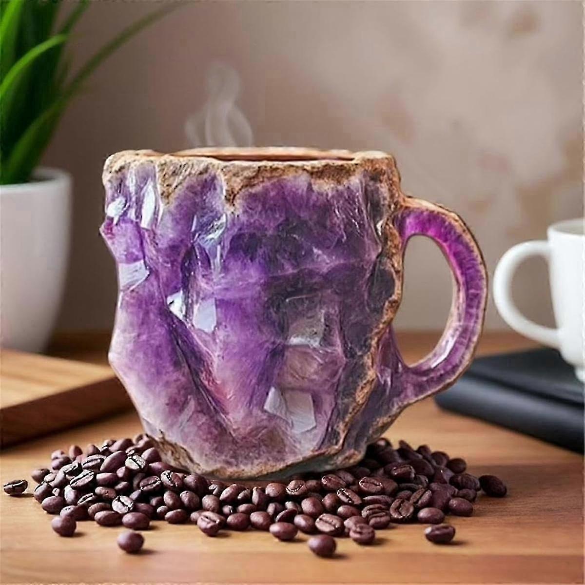 Mineral Crystal Coffee Mug, Elegant Multi-Colored Imitation Mineral ...