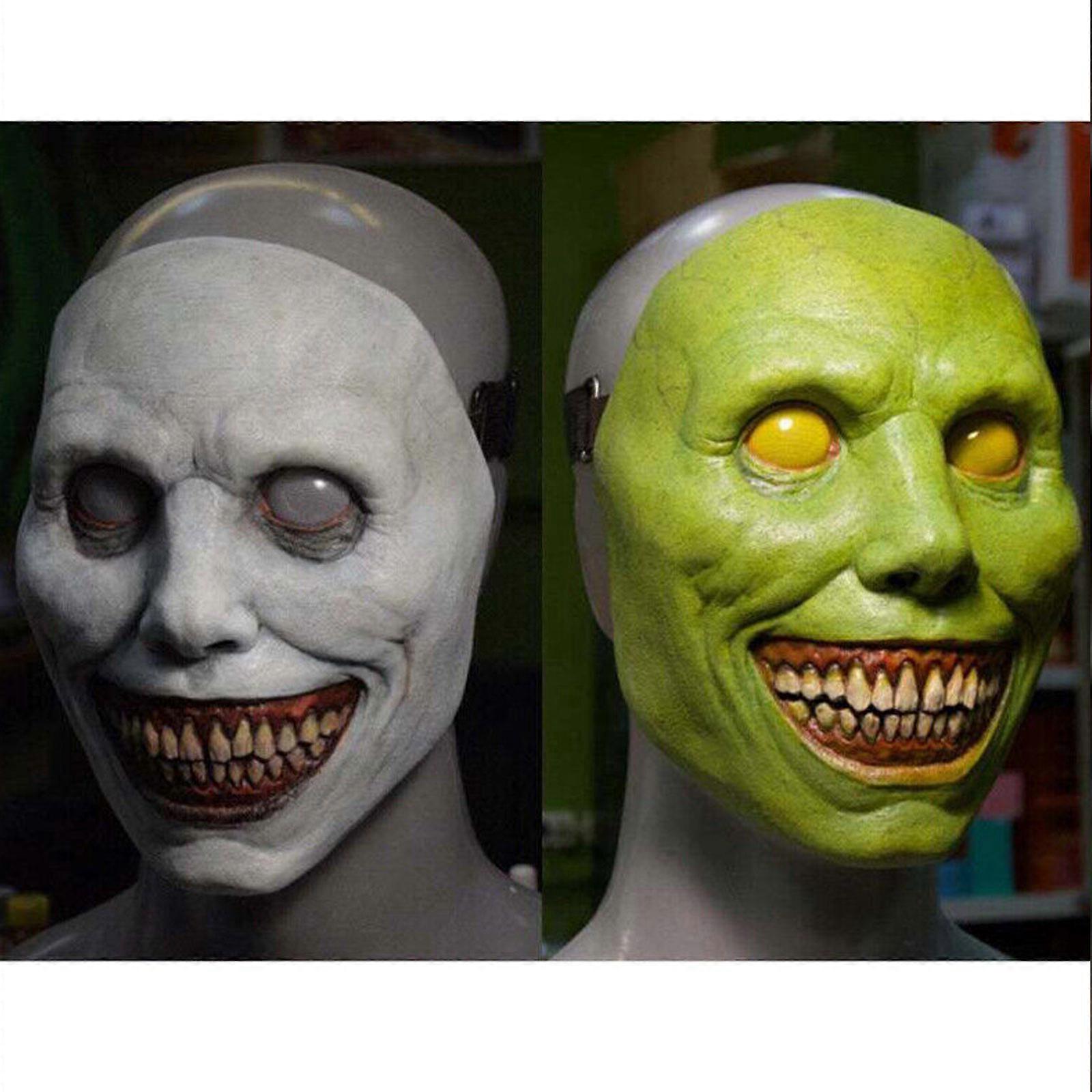 Halloween Horror Mask Smiling Demons Cosplay Scary Mask Creepy Evil ...