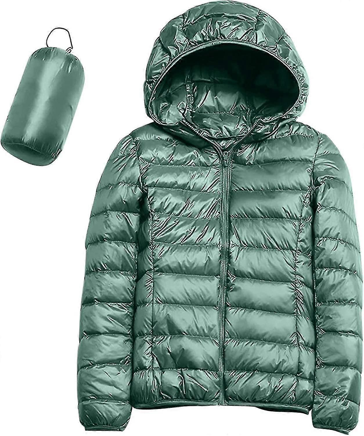 A-Womens Casual Lightweight Hooded Down Jacket Packable Puffer Coats ...