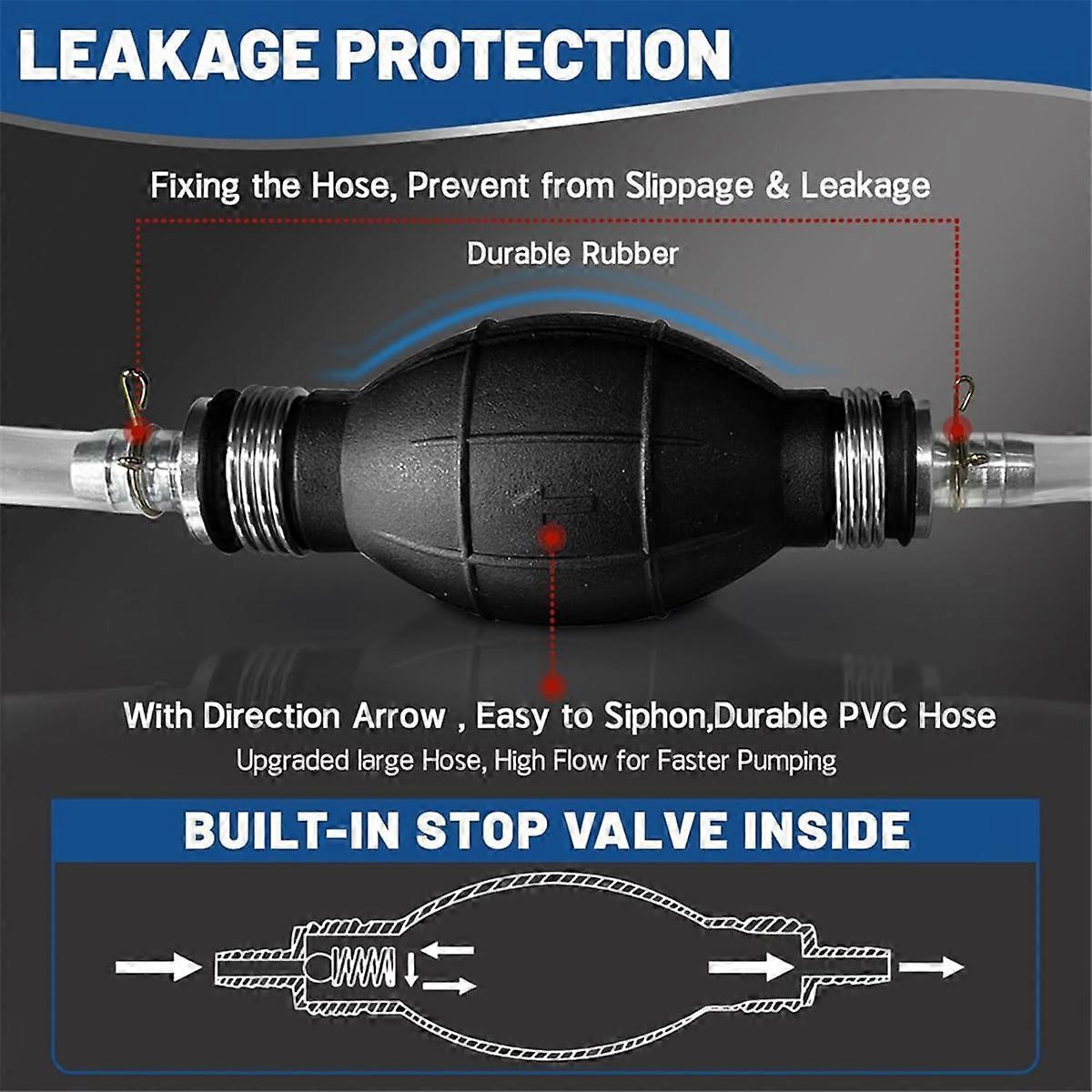 Gas Siphon Pump for Gasoline,Fuel Siphon Pump with Siphon Hose for ...