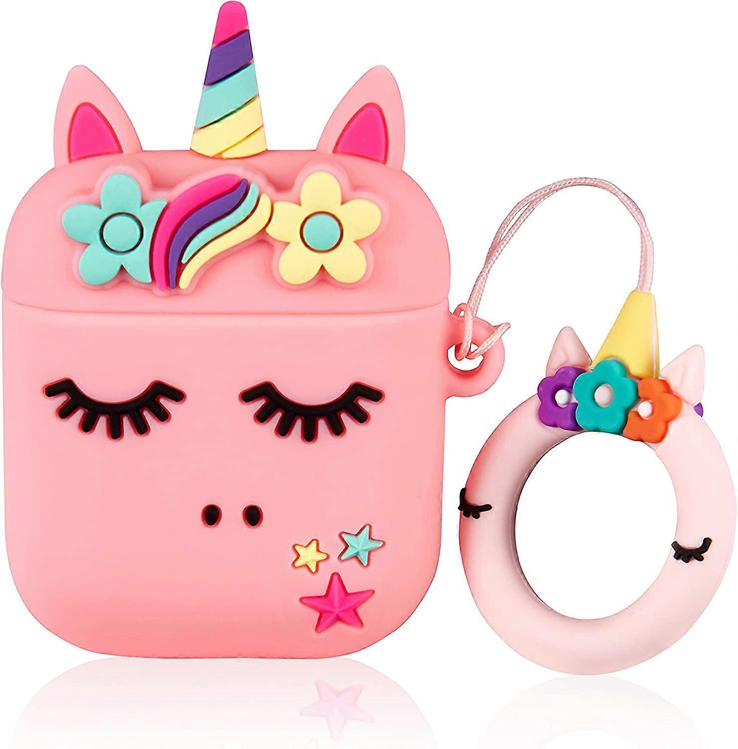 KATEA Flower Unicorn for Airpod 1/2 Case, Cartoon Cute Fashion Silicone ...