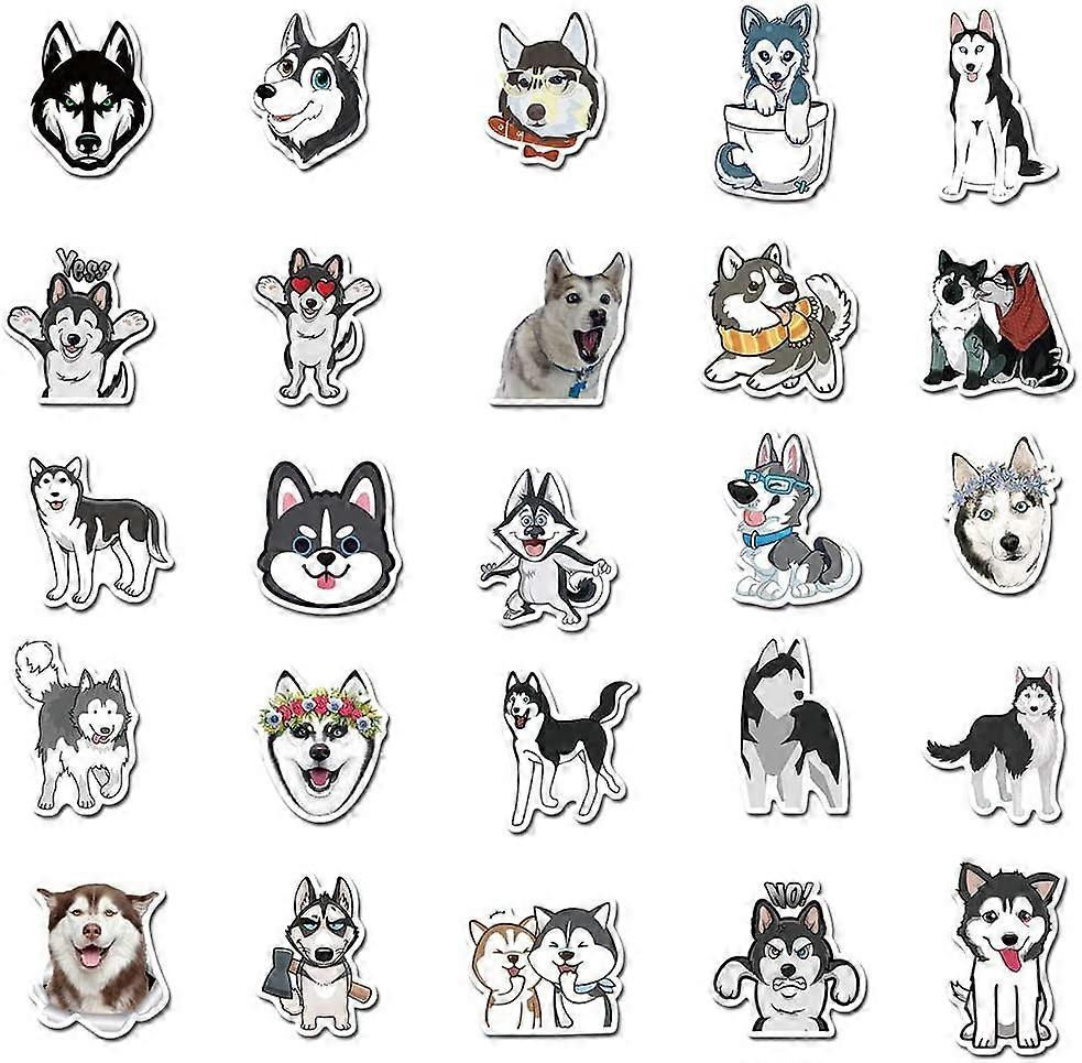 50pcs Pet Husky Stickers Cute Animal Dog Stickers Cute Cartoon ...