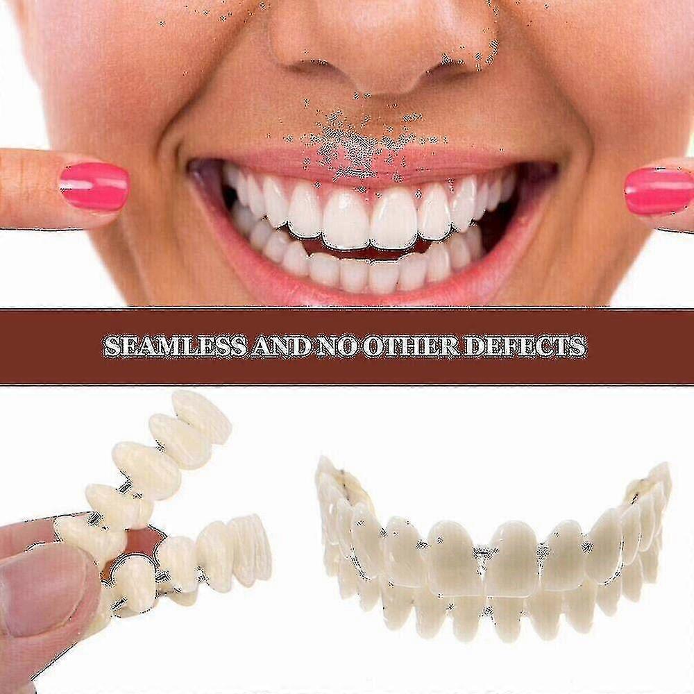 Smile Snap On False Teeth Upper Lower Dental Veneers Dentures Tooth ...