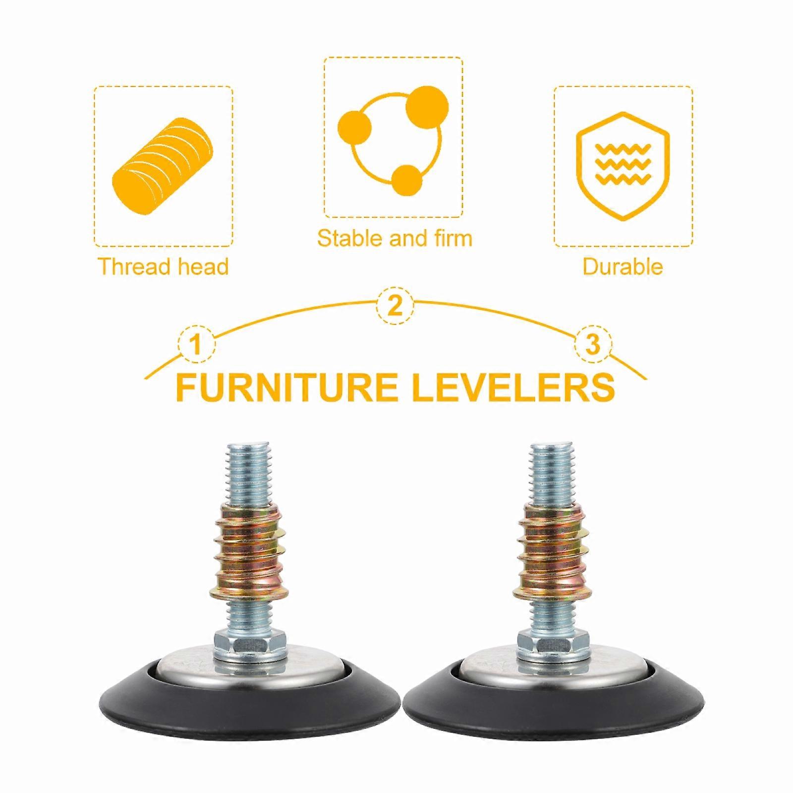 4pcs Adjustable Leveling Legs Non-skid Furniture Levelers Table ...