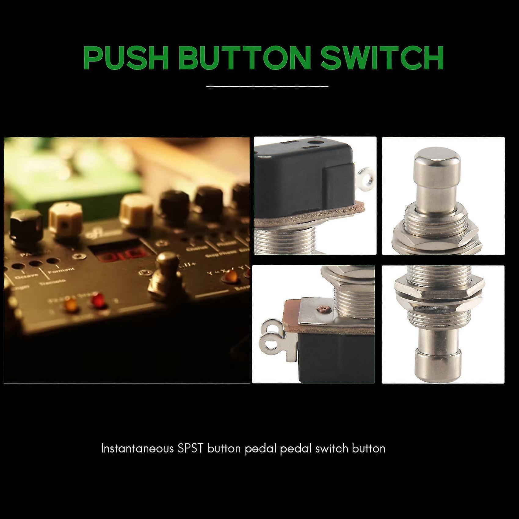 Guitar Effects Pedal Box Momentary Spst Button Foot Switch Push Button ...