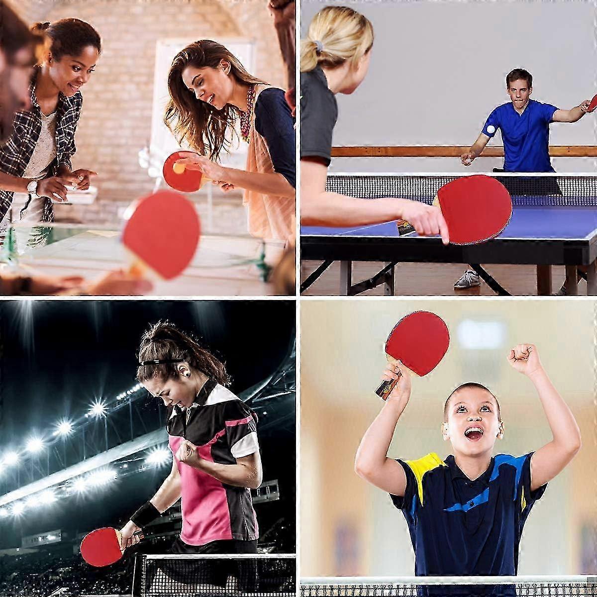 Table Tennis Bats Professional Ping Pong Racket Paddle Set with 2 Bats ...