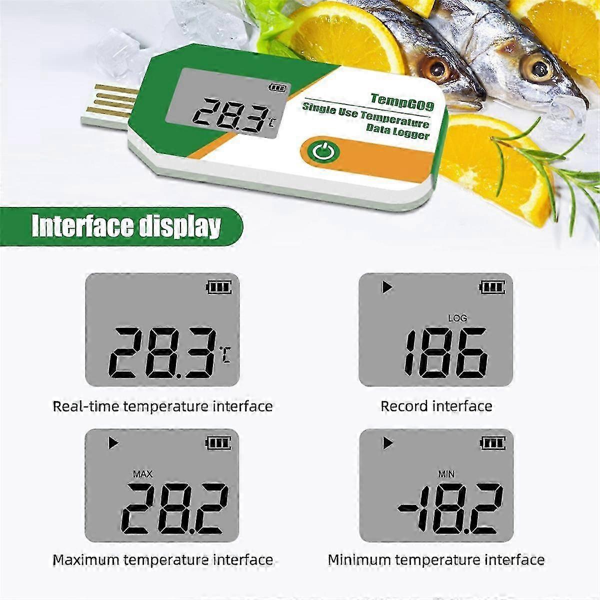 Digital Display USB Temperature Data Logger 32000 Point Capacity ...