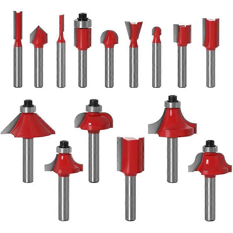 Trimming Straight Milling Cutter Set, V Groove Router Bit for Wood ...