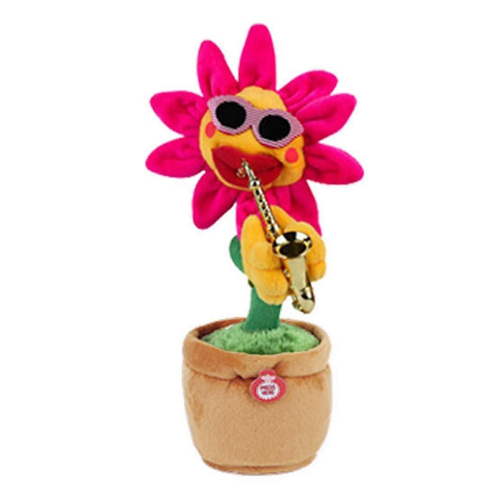 Dancing Sunflower With Sax 35cm Electronic Singing Toy 80 Songs ...