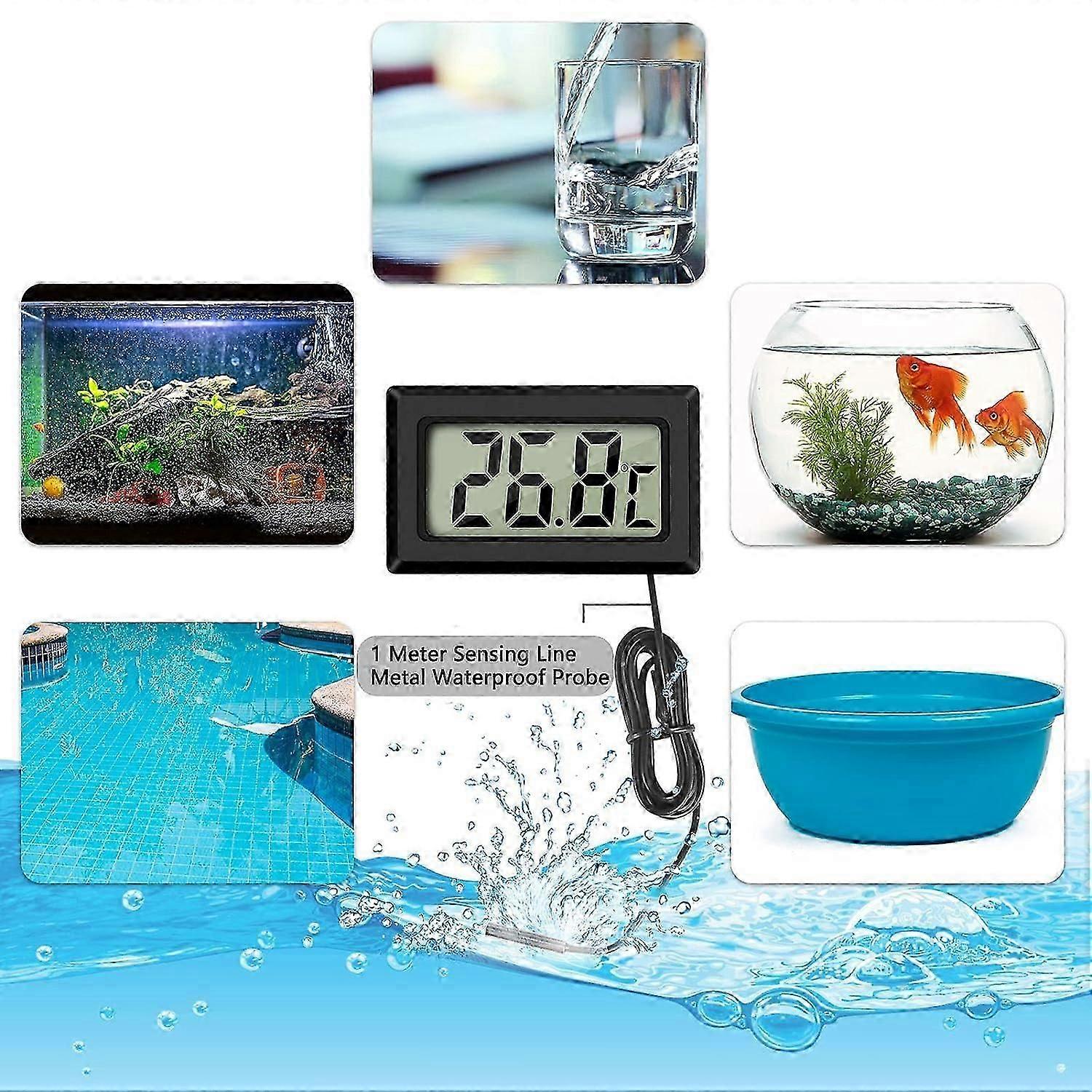 4x Digital LCD Thermometer Temperature Monitor with External Probe for ...