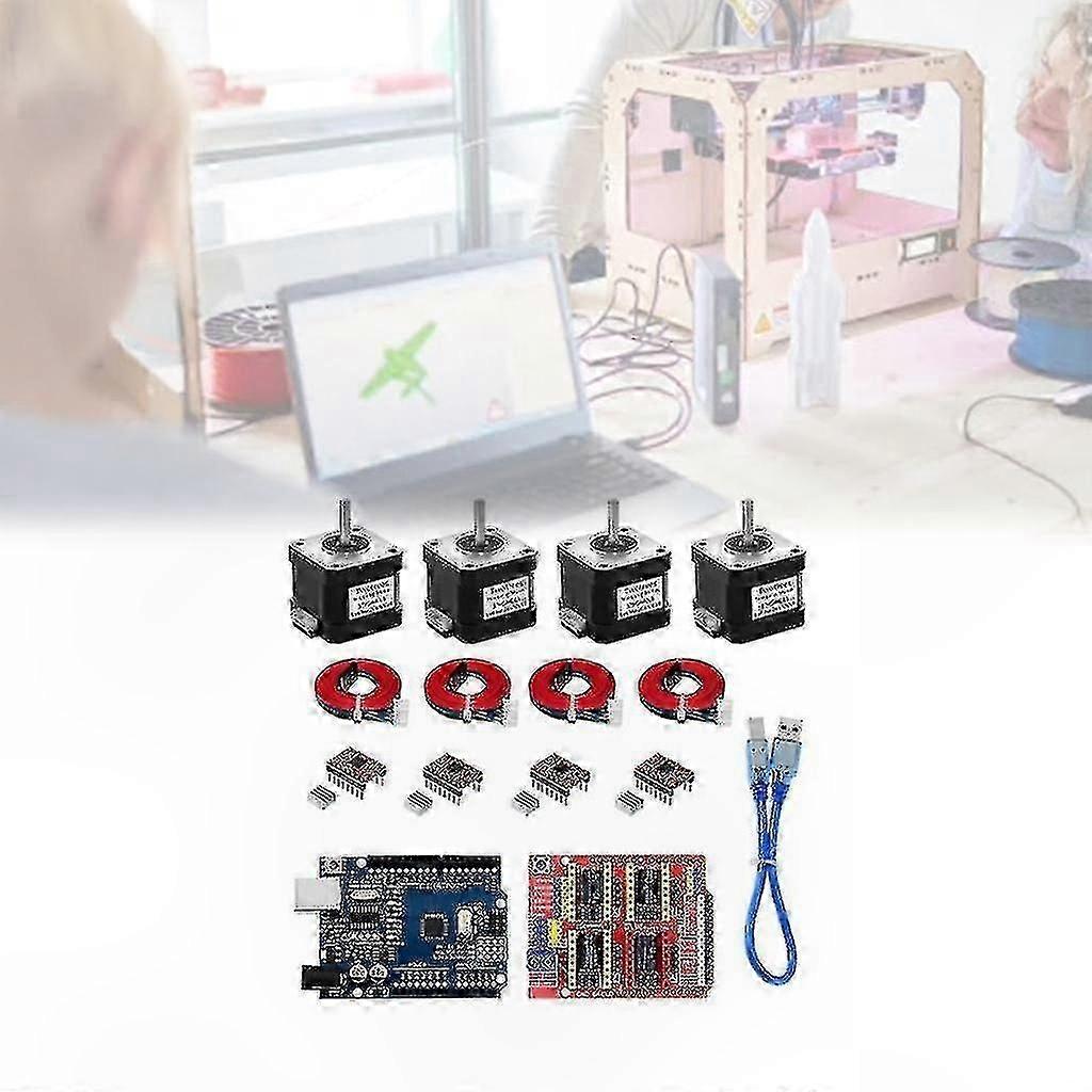Stepper Motor Driver Kit with CNC Shield V3, UNO R3 Board, 4x A4988 ...