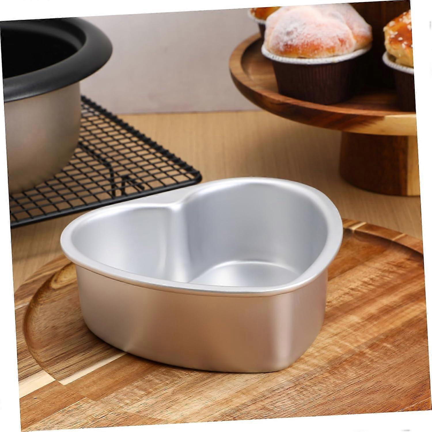 Heart Shaped Removable Bottom Anodized Aluminum Cake Pan Tin Baking ...