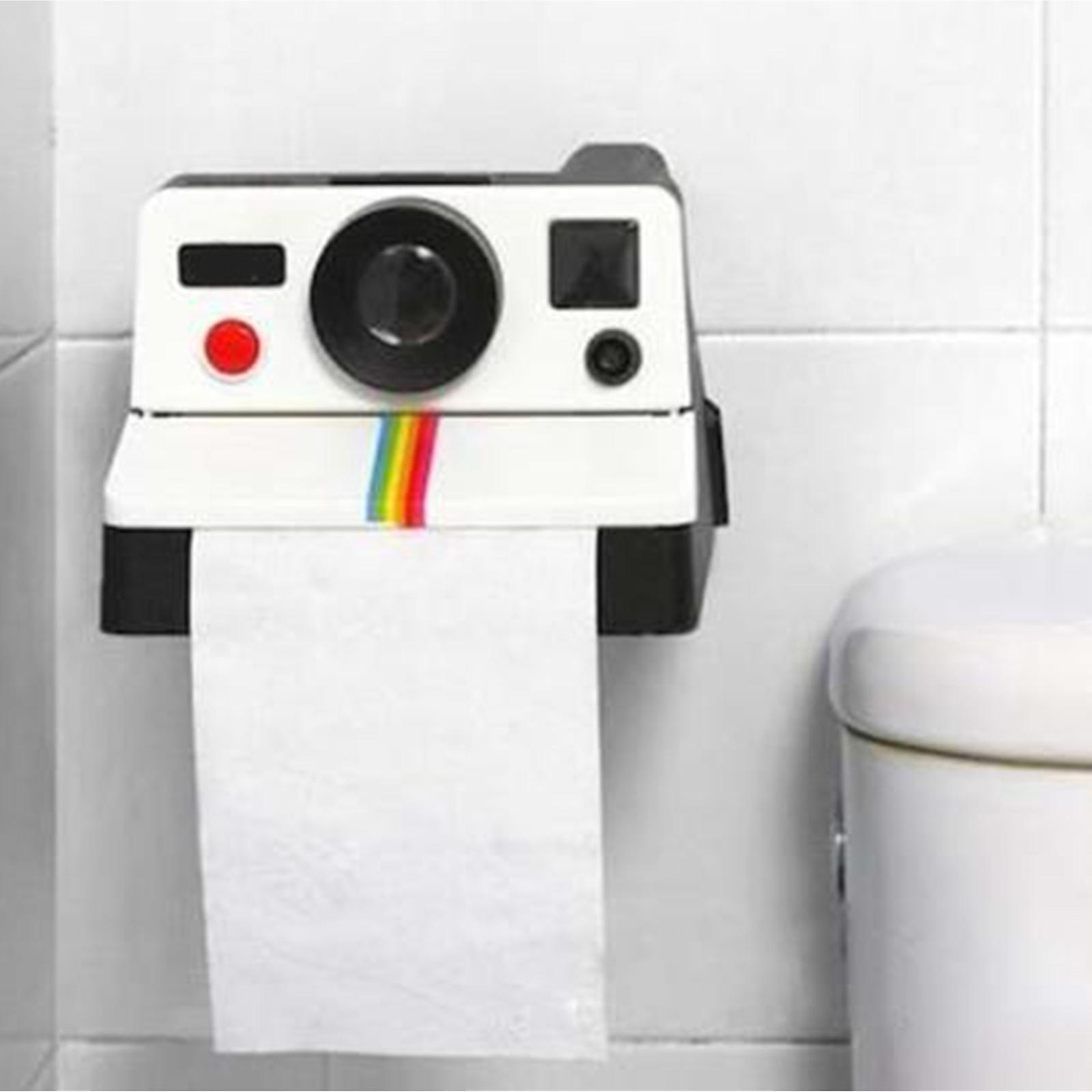 Toiletrolhouder met plank retro camera wc-rolhouder | Fruugo NL