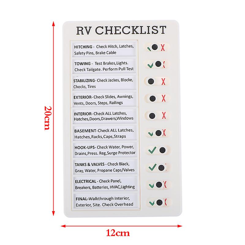 Memo Plastic Board Chore Chart Reusable Rv Checklist Daily Planner ...