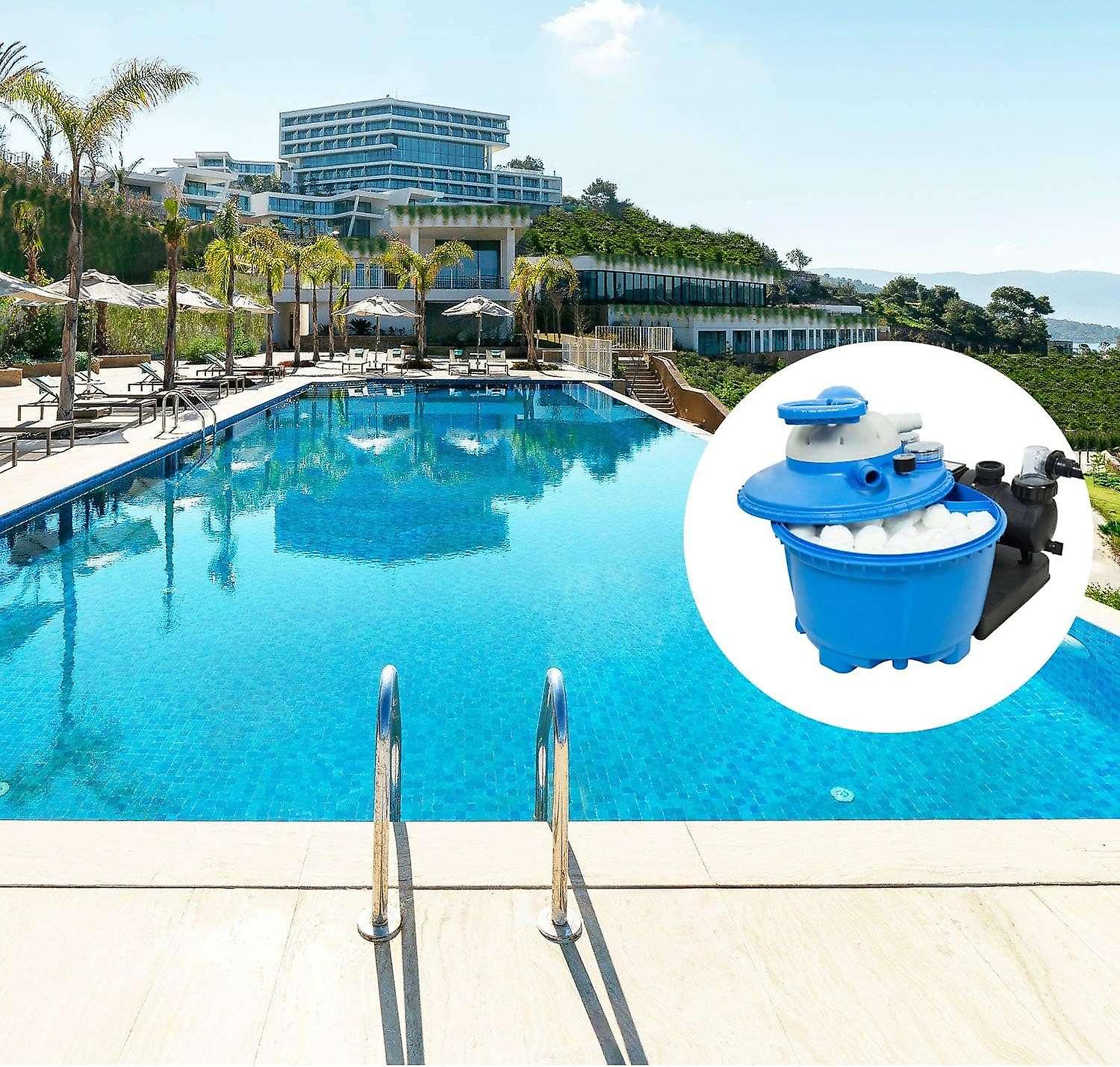 700g swimming pool filter balls, 25kg filter sand replacement, fiber ...