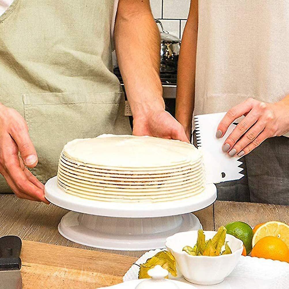 Cake stands hemoton rotating cake stand icing spatula and smoother ...