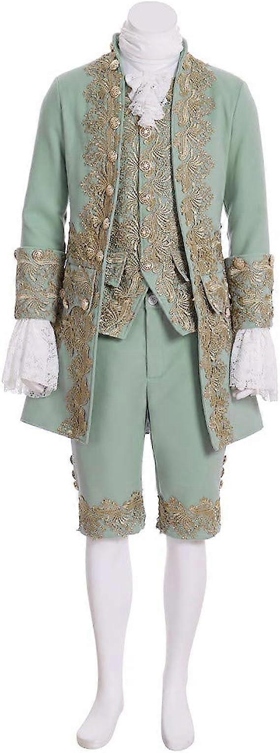 Mens 18th Century Kostym Court Suit Viktoriansk Barock Rokoko Kostym ...