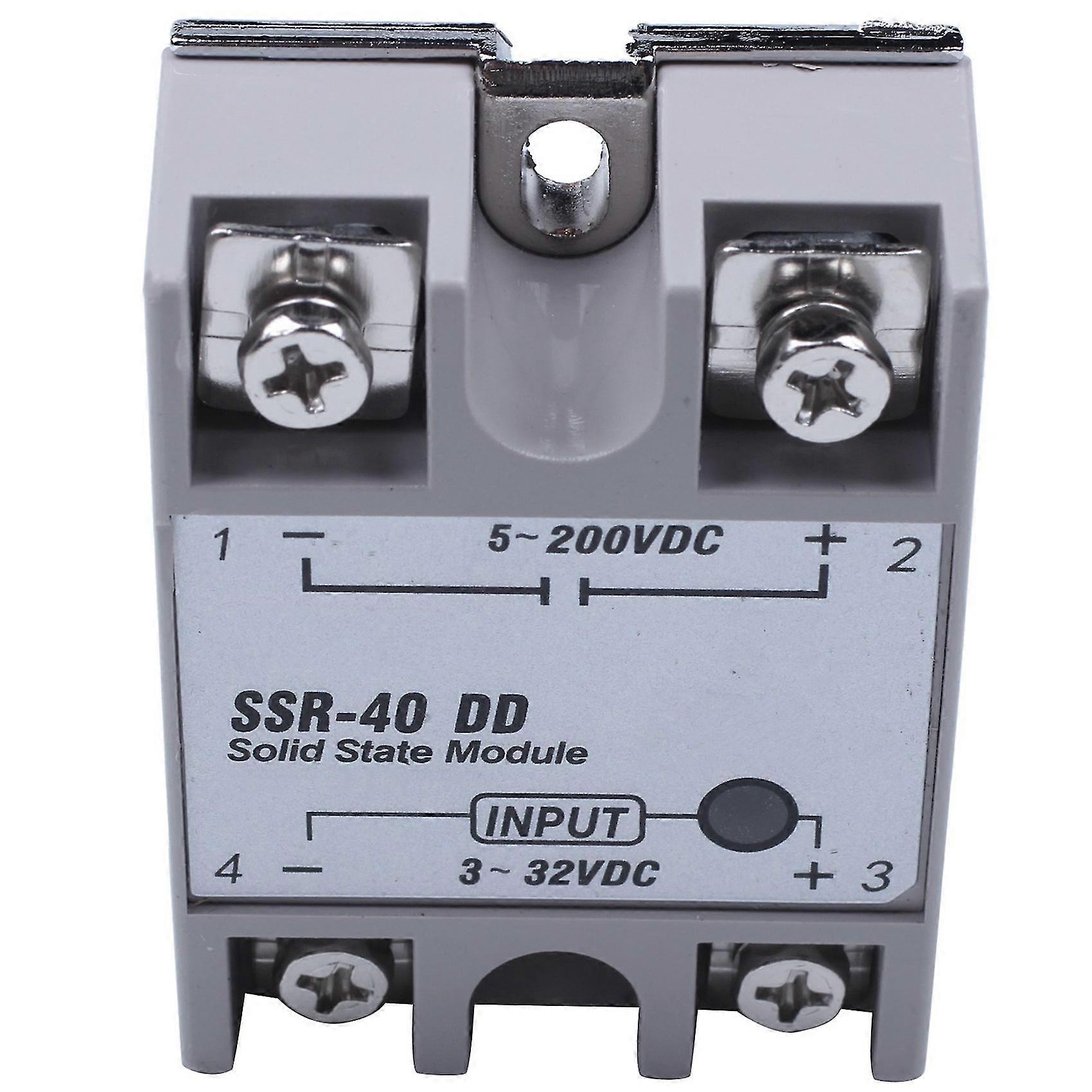 Single Phase Solid State Relay Dc-dc Ssr-40dd 40a White+silver | Fruugo UK