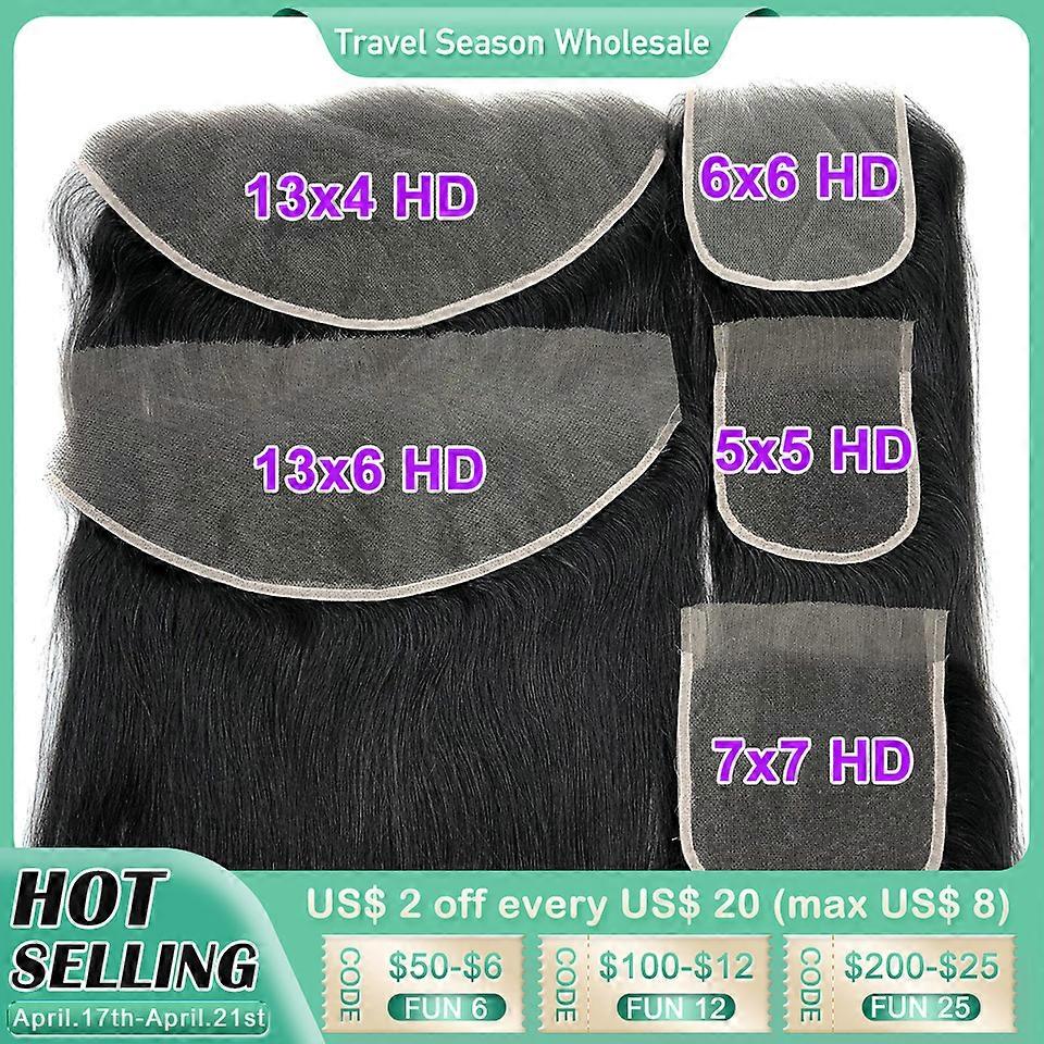 Chicwoo 13x6 13x4 Hd Lace Frontal Pre-plucked Invisible Fine Melt 4x4 ...