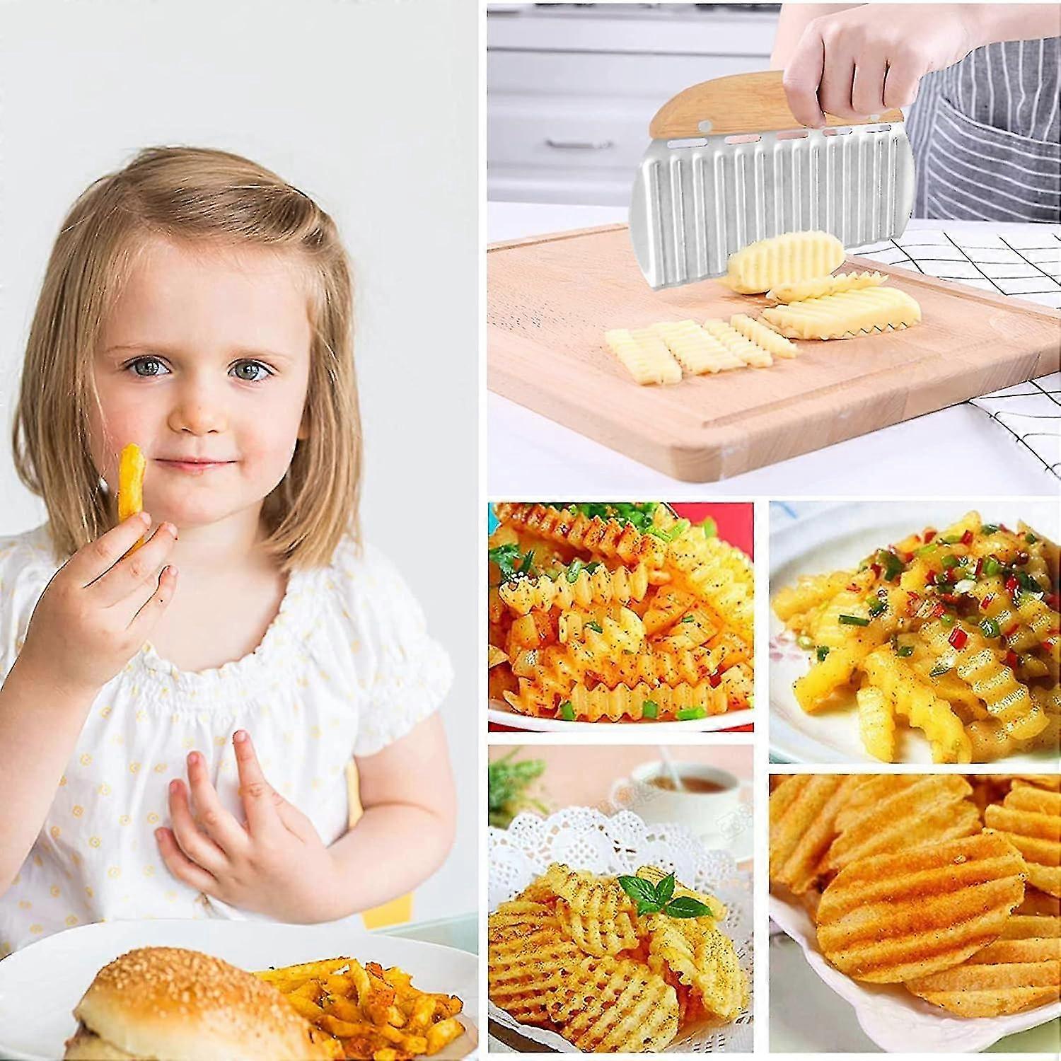 Stainless Steel Wave Cutter Potato Cutter for Potatoes,Crinkles,Chips ...
