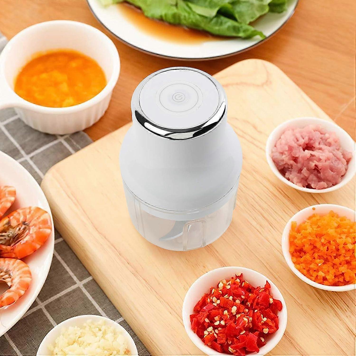 Kitchen Electric Garlic Press 250 ml Portable Vegetable Cutter ...