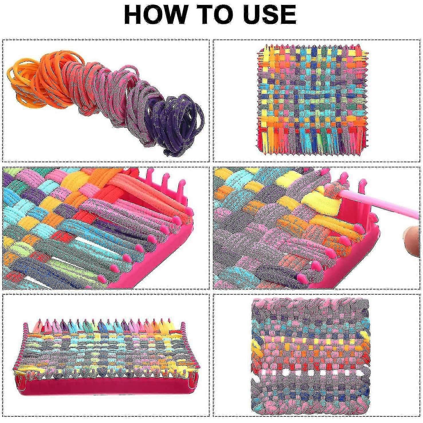 192 Pcs 7 Inches Potholder Loops Weaving Loom Loops Weaving Craft Loops ...