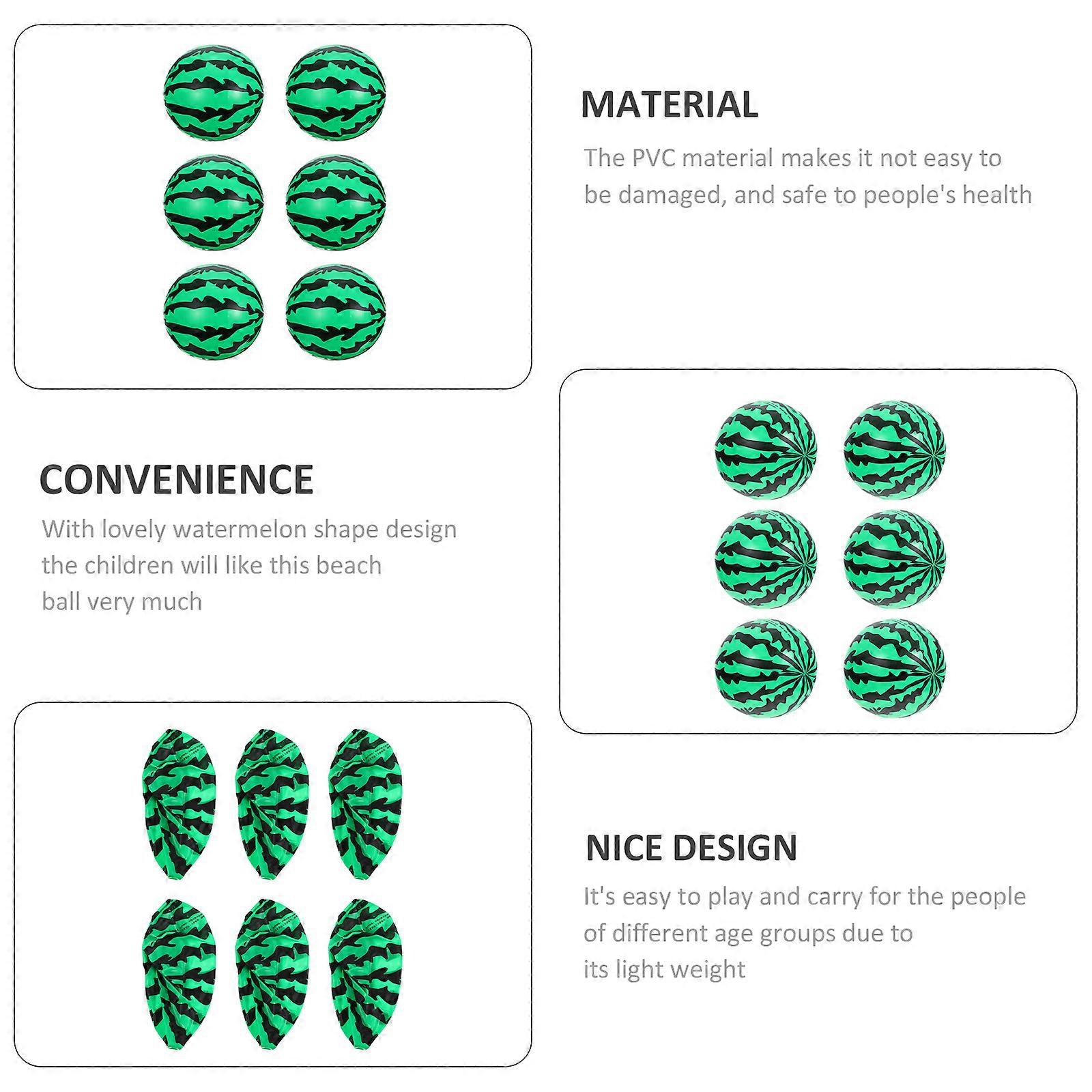 6Pcs Children Summer Plaything Pvc Pool Ball Kids Beach Balls ...