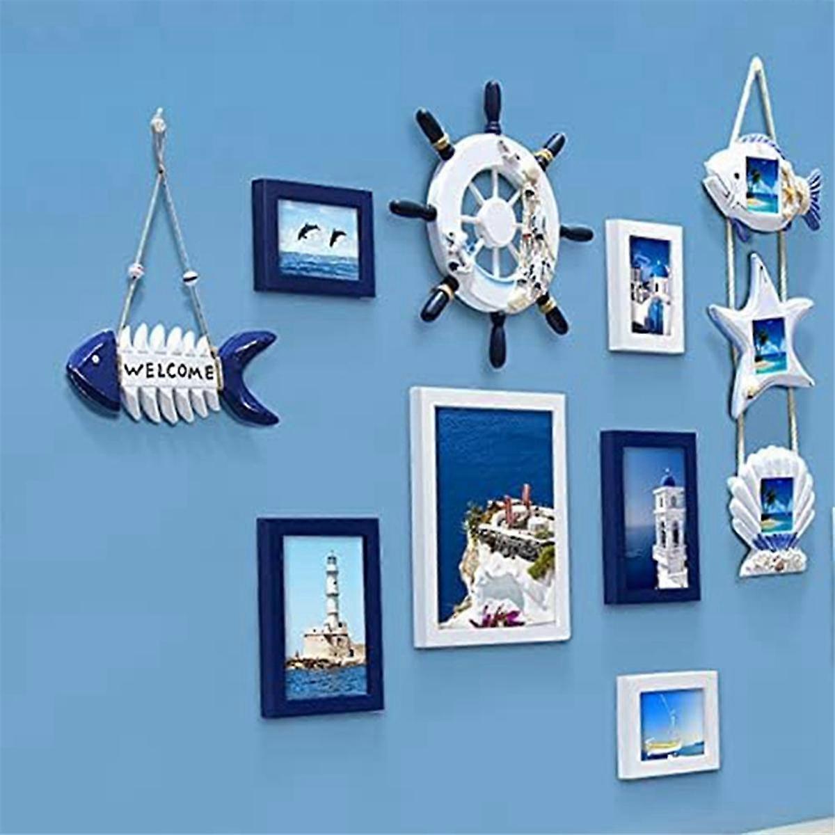 Fish Bone Welcome Sign Fish Wall Decor Mediterranean Beach- Welcome ...