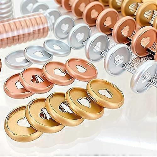 100-pack Disc Binding Book Disc Binding Expanded Plastic Heart Binder ...