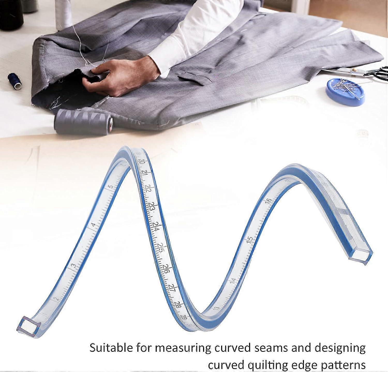 Flexible Curve Ruler, Plastic Bendable Measuring Tape Soft Measuring ...