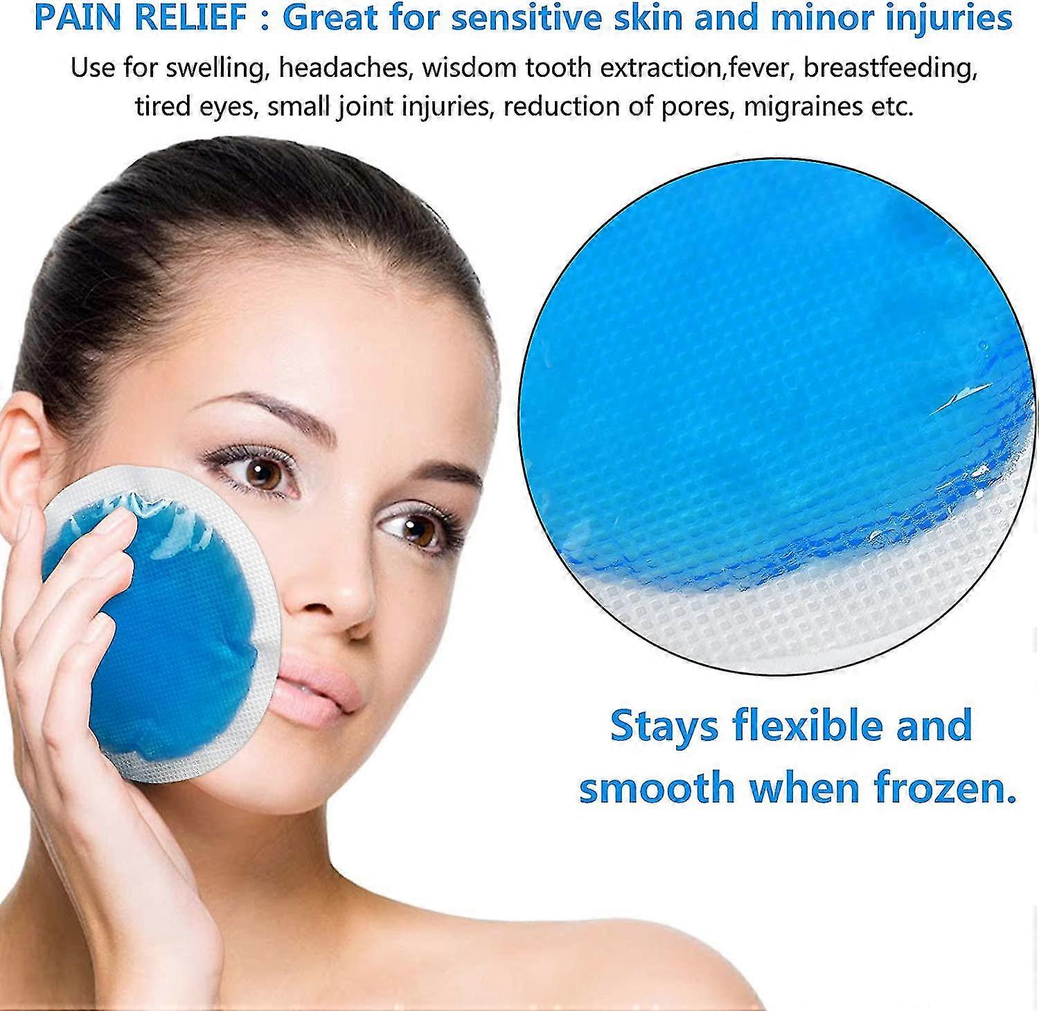 Round Reusable Gel Ice Pack 10packs With Cloth Backing, Wisdom Teeth ...