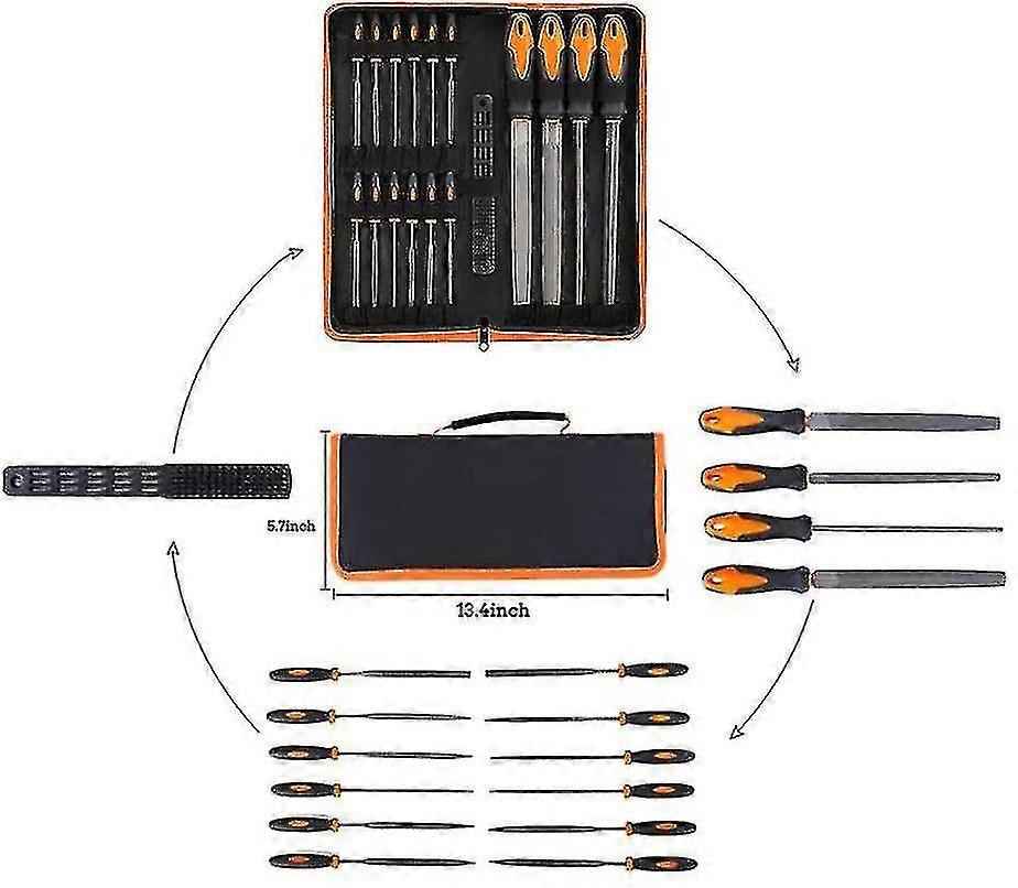 17pcs File Tool Set With Carry Case,premium Grade T12 Drop Forged Alloy ...