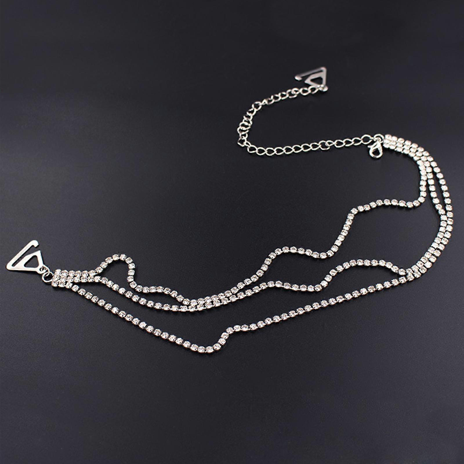 Rhinestone Bra Strap Invisible Shoulder Strap Adjustable Non Slip Bra ...