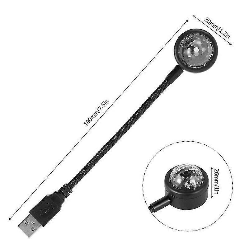 Car Roof Projector Light Sound Activated Usb Car Ambient Light With 4 ...