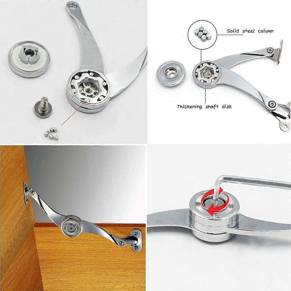 2 Pieces Folding Lid Support Hinges, Furniture Lift Up Flap Stay ...
