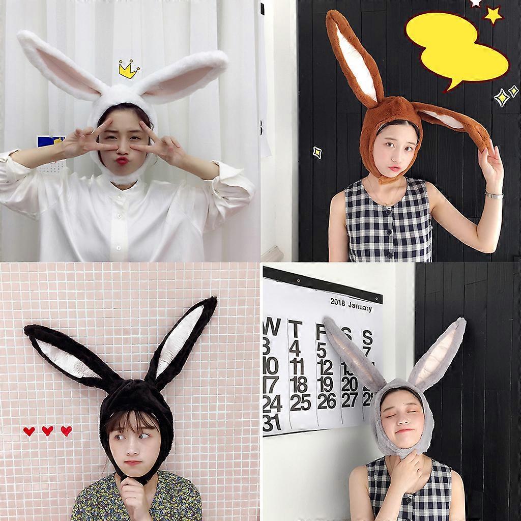 Halloween Cute Plush Rabbit Hat Long Bunny Ears Hood Earflap Headgear ...