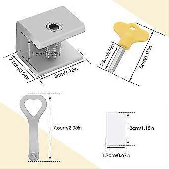 4 Sets Sliding Window Locks, Adjustable Window Locks With Key Window ...