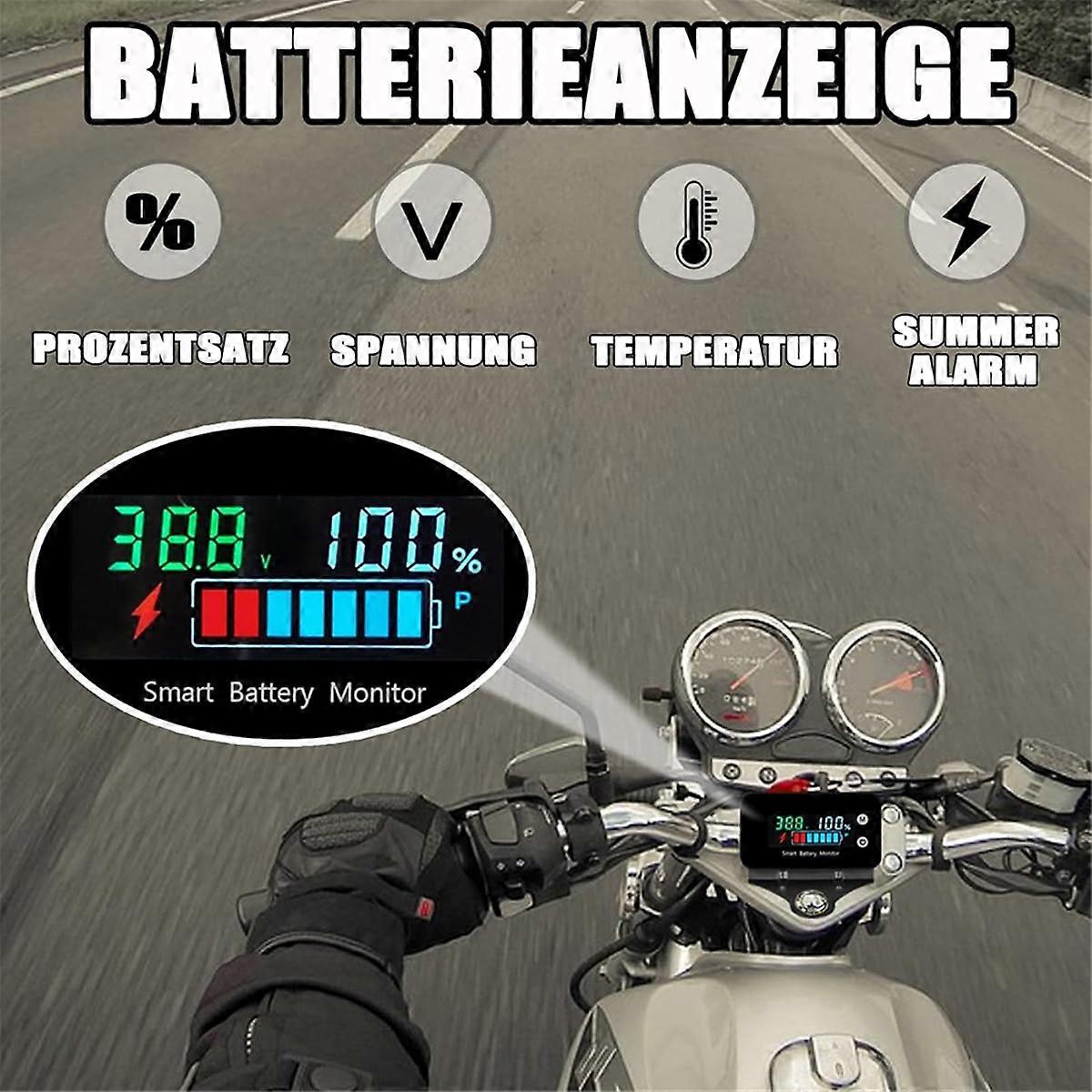 IPX7 Waterproof Battery Monitor with Bracket 7-100V,Car Motorcycle Golf ...