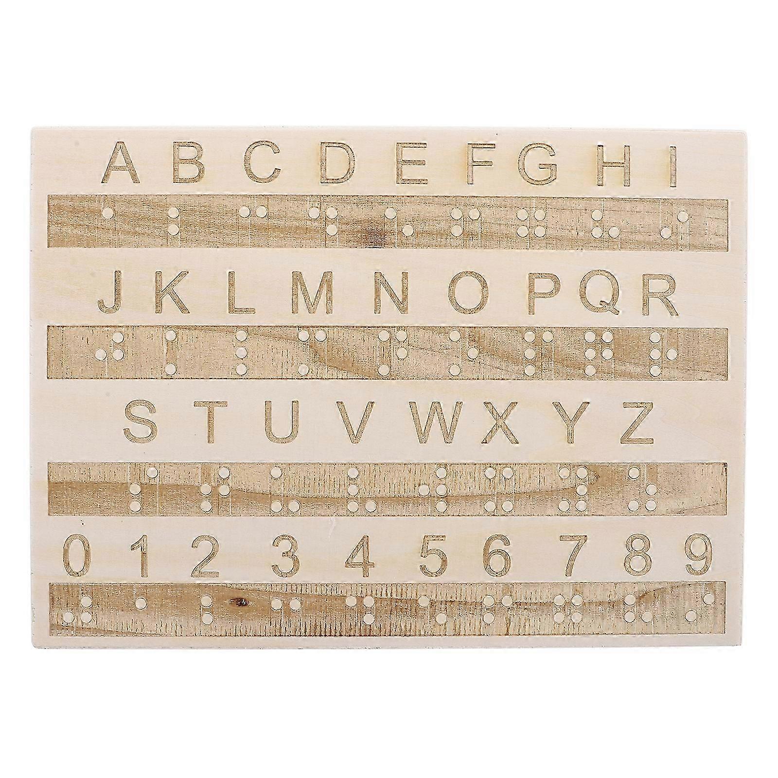 Wooden Braille Alphabet Tracing Board For Beginners Educational Braille ...