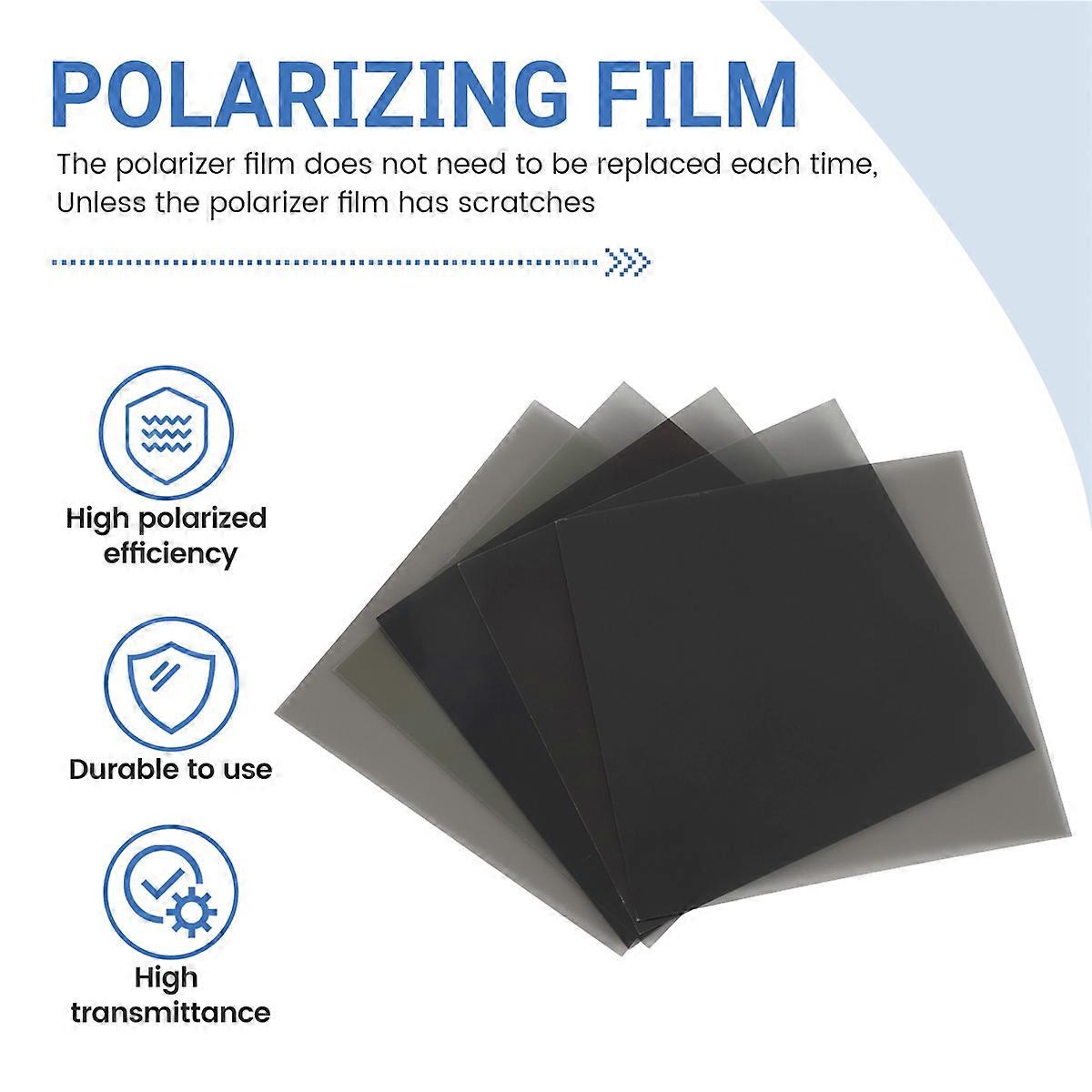 Linear Polarizer Film LCD/LED Filter for 10 X 10cm, 5PCS No Adhesive ...