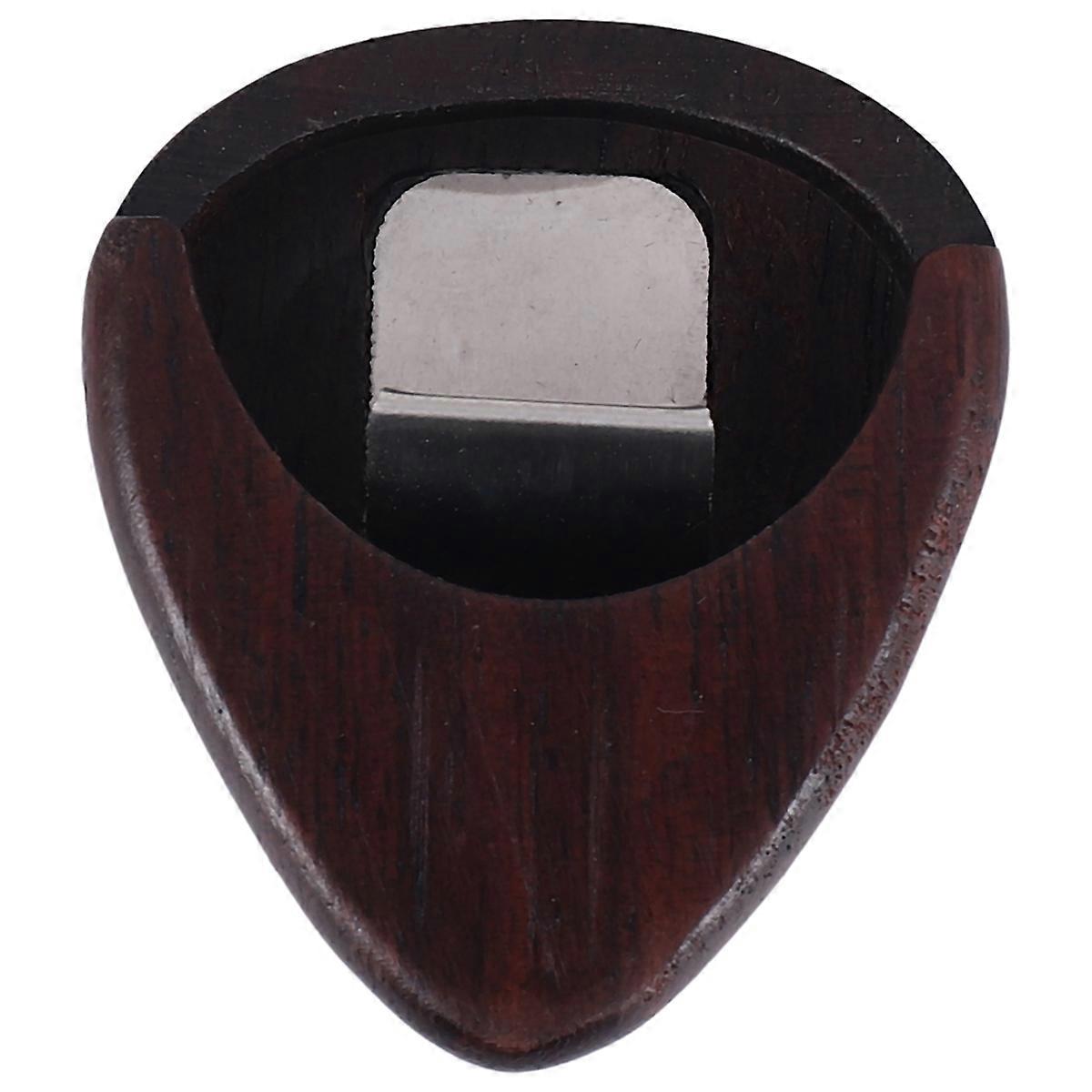 Guitar Pick Box Portable Rose Wood Guitar Pick Storage Musical Inst ent ...